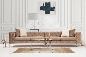 Atelier del Sofa 4-místná pohovka Como - Dark Cream, Tmavá Krémová