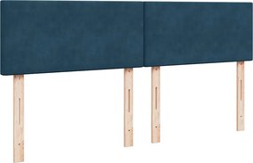 Box spring postel s matrací modrá 180 x 200 cm samet 3287804