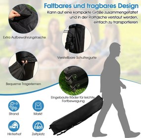 Costway 3 m x 3 m Velký baldachýnový stan Párty se šikmými nohami