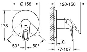 Grohe Eurostyle - Páková sprchová baterie, měsíční bílá 24048LS3