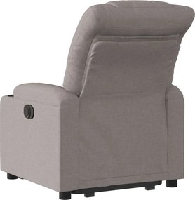 Zvedací polohovací křeslo taupe textil 3206652