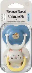 Tommee Tippee Ultimate Fit DECO silikonový dudlík 18-36 m BOY 2ks - ví