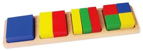 Dřevěná vkládačka kostky Viga Zlomky Multicolor