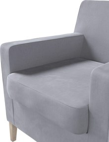 Potah na křeslo IKEA Karlstad barva šedá látka lesklé, sametová