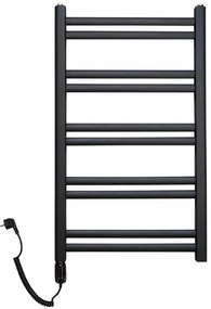 Regnis Retro, elektrické topné těleso 540x1280 mm, 600W, černá matná, RETRO1280/540/D500/BLACK/ELE