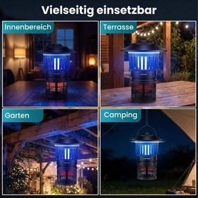 Costway Elektrický hubič hmyzu 2 v 1 Lampa proti komárům s LED světlem USB