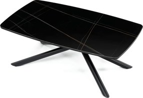 Konferenční stolek AHG-X7227 BK, slinutá keramika, mramor (120 x 70) cm