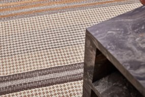 Ručne viazaný kusový koberec Houndstooth DESP HL89 Beige Mix, 80x150, béžová, hnedá, obývacia izba, Diamond Carpets India