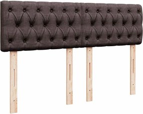 Box spring postel s matrací tmavě hnědá 140x190 cm textil 3287461