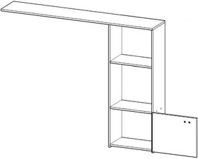EU004 Obývácí stěna HUGO, dub truffel