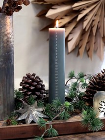 Zelená adventní svíčka s čísly 1- 24 Advent Candle - Ø 5*25cm / 60h