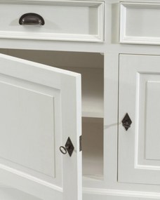 Komoda Brighton 180x55x95cm white&amp;natural grey