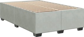 Box spring postel s matrací světle šedá 120 x 200 cm samet 3290888