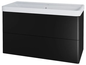 Mereo Mereo, Siena, koupelnová skříňka s keramickym umyvadlem 101 cm, bílá, antracit, černá, CN4421