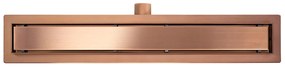 Rea Neox, nerezový sprchový odtokový žlab 50cm, 2v1, měděná matná, REA-G4896