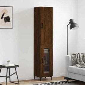 vidaXL Skříň highboard 34,5 x 34 x 180 cm kompozitní dřevo [3199044] Barva: bílá s vysokým leskem