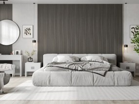 Mexen Lam-F, akustické stěnové lamely 275 × 30 cm, plstěný podklad 8 mm, technická dýha, dub stříbřitý, S105-275307-3015-007