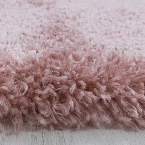Vopi | Kusový koberec Fluffy shaggy 3500 rose - Kruh průměr 160 cm
