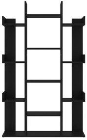 vidaXL Knihovna černá 86 x 25,5 x 140 cm dřevotříska