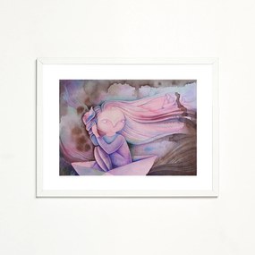 Eva Válková | Jsi tam? Rám: Černý, Velikost: 30 x 40 cm