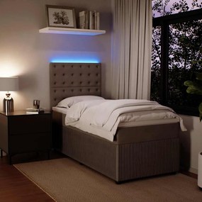Box spring postel s matrací světle šedá 80 x 200 cm samet 3294502