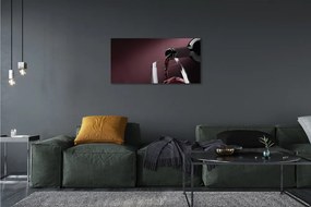 Obrazy na plátně Maroon bílé víno 100x50 cm