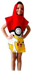 Dětské pončo Pokémon Pokéball a Pikachu, 50 x 115 cm