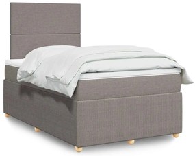 Box spring postel s matrací taupe 120x200 cm textil 3294320
