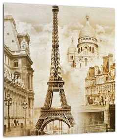 Obraz - Pařížské památky (30x30 cm)