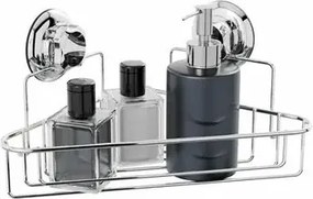Compactor Bestlock Rohová polička do koupelny s přísavkami chromová /