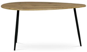Konferenční stůl, MDF deska, dekor divoký dub, černý kov