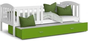 Dětská postel KUBU P2 190x80 cm BÍLÁ ZELENÁ