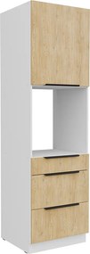 CREMONA bc | vysoká skříňka 60 DPS-210 3S1F na vestavnou troubu | PREMIUM BOX | 60 cm | bílá/cremona