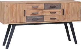 vodaXL Odkládací skříňka 110x30x75 cm masivní teak 285314
