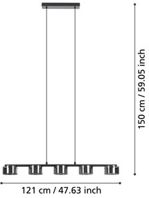 Eglo 39875 - LED Stmívatelný lustr na lanku COPILLOS 5xLED/5,4W/230V