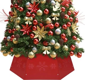 vidaXL Podložka pod vánoční stromek Ø 68 x 25 cm [331305] Barva: Červená