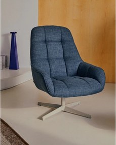 Otočné křeslo šedomodré Jaspe – Kave Home