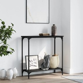 vidaXL Konzolový stolek 75 x 30,5 x 75 cm kompozitní dřevo [837710] Barva: Černá