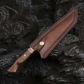 KnifeBoss kuchařský damaškový nůž Master Chef 8.5 (220 mm) Ironwood