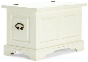 furniture-nabytek.cz - Masivní truhlice Catello z borovice a MDF, lakovaná, bílá – 80×44×50 cm