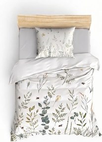 Bílé povlečení na jednolůžko 200x140 cm Gardenia – Mijolnir