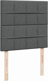 Box spring postel s matrací tmavě šedá 90x190 cm textil 3292644