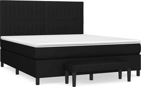 Box spring postel s matrací černá 160x200 cm textil 3136767