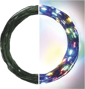 EMOS LED vánoční nano řetěz zelený multicolor 15m D3AM03