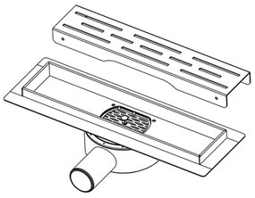 BPS-koupelny Sprchový odtokový žlab 2in1 DL02  100 cm, satén