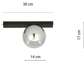 Stropní svítidlo FIT 1xE14/10W/230V černá/šedá
