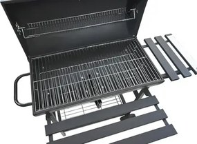 Cattara Gril BARREL MID na dřevěné uhlí / Rošt 70 x 35 cm / teploměr /