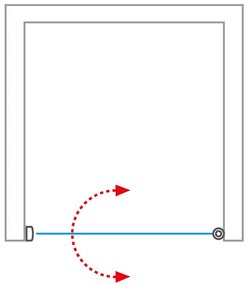 Roltechnik Outlet Jednokřídlé sprchové dveře pro instalaci do niky DCN1 Varianta: šířka: 90 cm - (DCN1/90 - 736-9000000-00-02), Barva profilů a typ výplně: profily: brillant, výplň: transparent