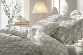 Povlečení Florella Renforcé Henno Grau Rozměr: 70x90 + 140x200 cm