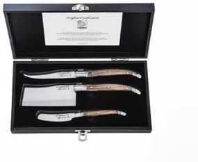 LAGUIOLE Luxury nože na sýr 3 ks, olivové dřevo